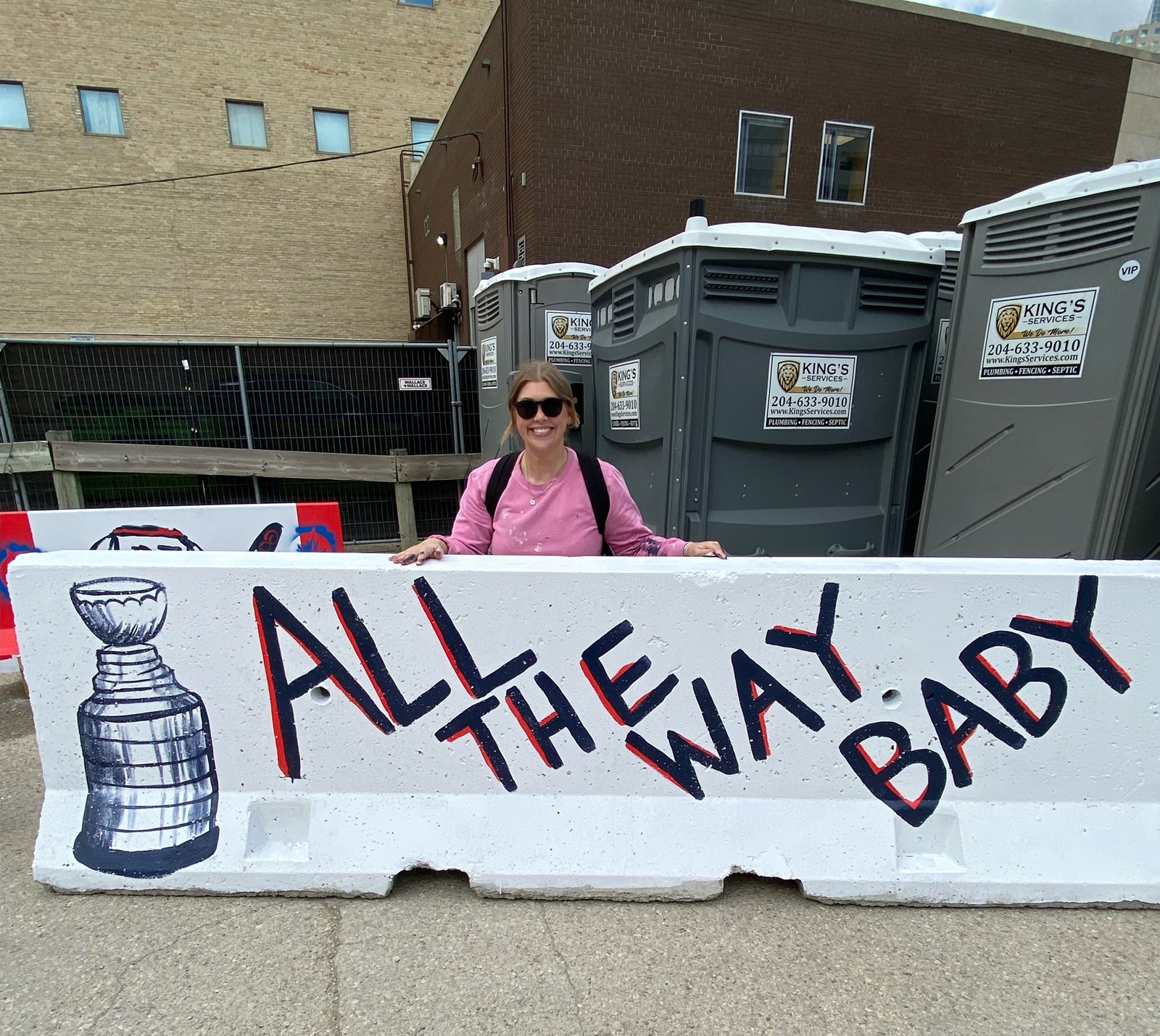 Winnipeg students transform concrete barriers into playoff art for Jets ...